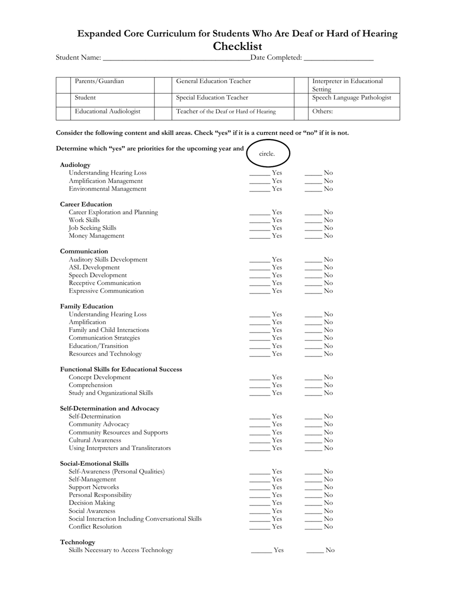 Iowa Expanded Core Curriculum for Students Who Are Deaf or Hard of ...