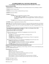 Maine Guardianship (Gs) Case File Checklist Download Printable PDF ...