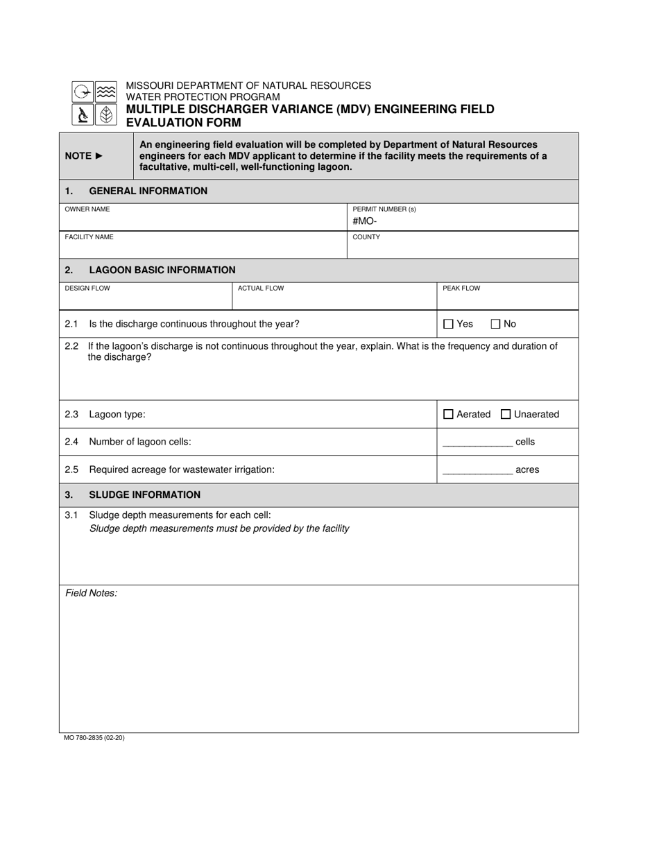 Form MO780-2835 - Fill Out, Sign Online and Download Fillable PDF ...