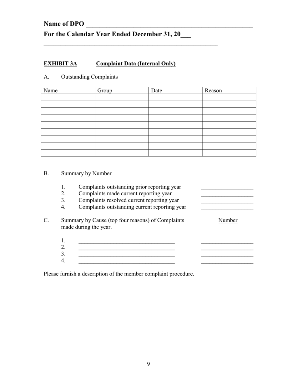 New Jersey Dpo Annual Report Supplement Form - Fill Out, Sign Online and Download PDF ...