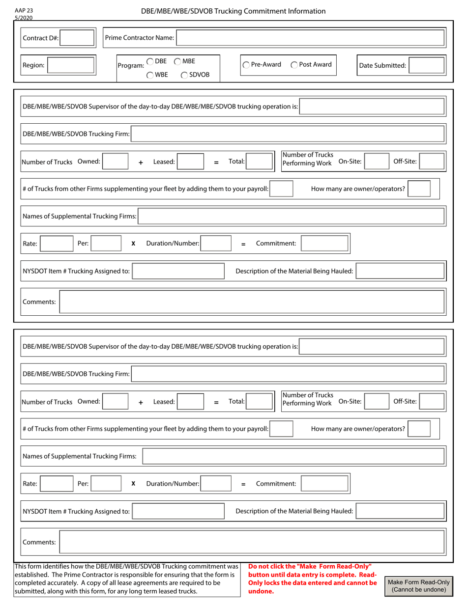 Form AAP23 - Fill Out, Sign Online and Download Fillable PDF, New York ...