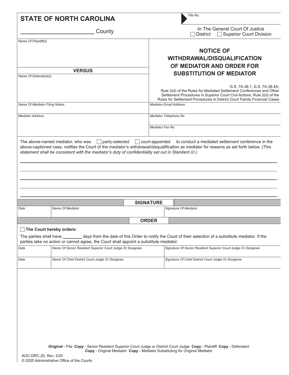 Form AOC-DRC-20 Download Fillable PDF or Fill Online Notice of ...