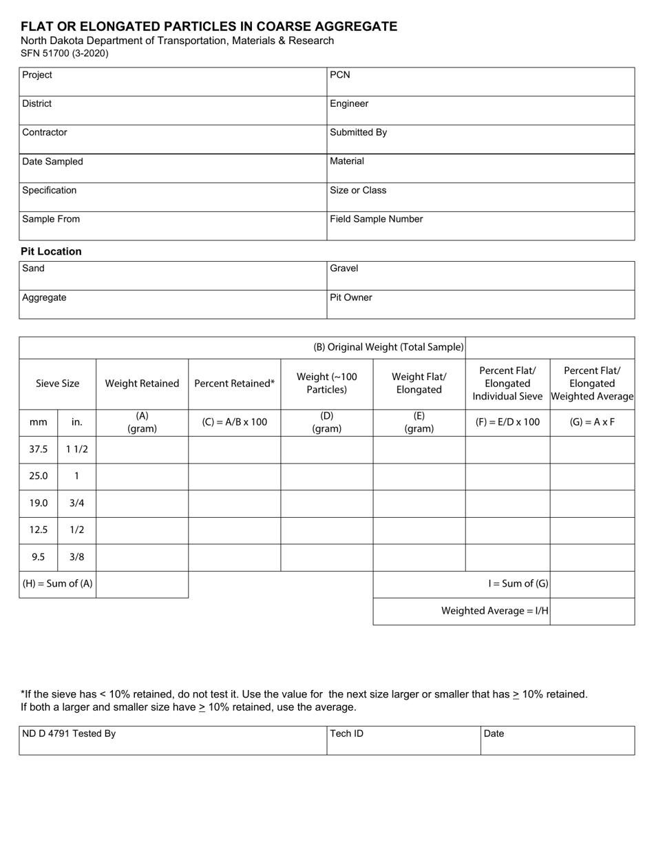 Form SFN51700 - Fill Out, Sign Online and Download Fillable PDF, North ...