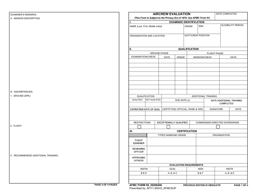 AFMC Form 59 - Fill Out, Sign Online and Download Fillable PDF ...