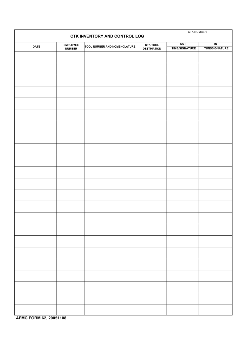 AFMC Form 62 - Fill Out, Sign Online and Download Fillable PDF ...