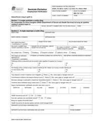 DSHS Form 14-252 Download Printable PDF or Fill Online Employment ...