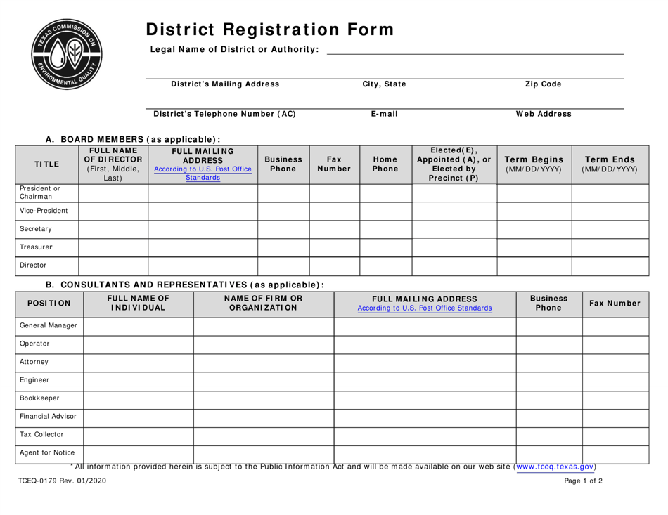 Form TCEQ-0179 - Fill Out, Sign Online and Download Fillable PDF, Texas ...