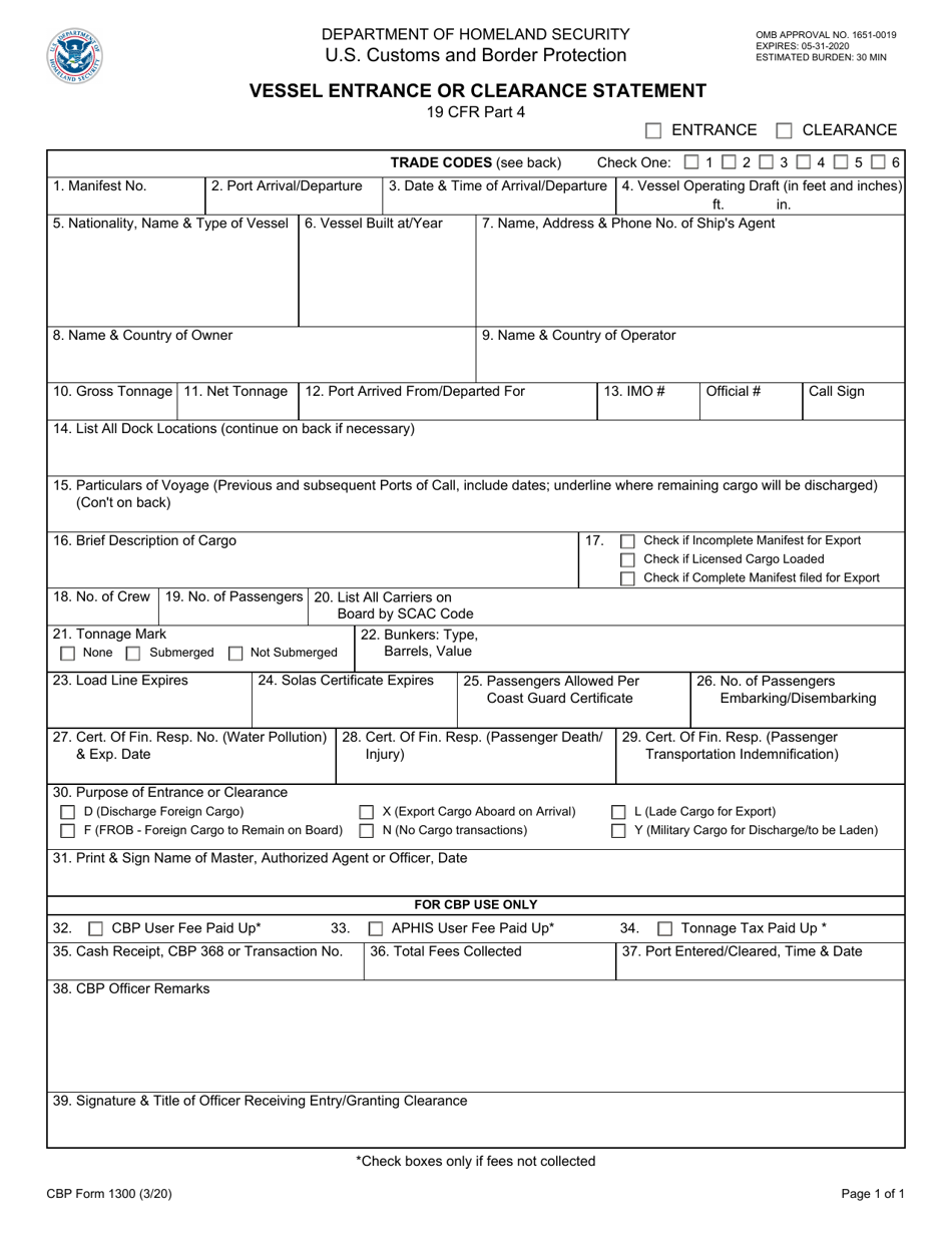 CBP Form 1300 - Fill Out, Sign Online and Download Fillable PDF ...