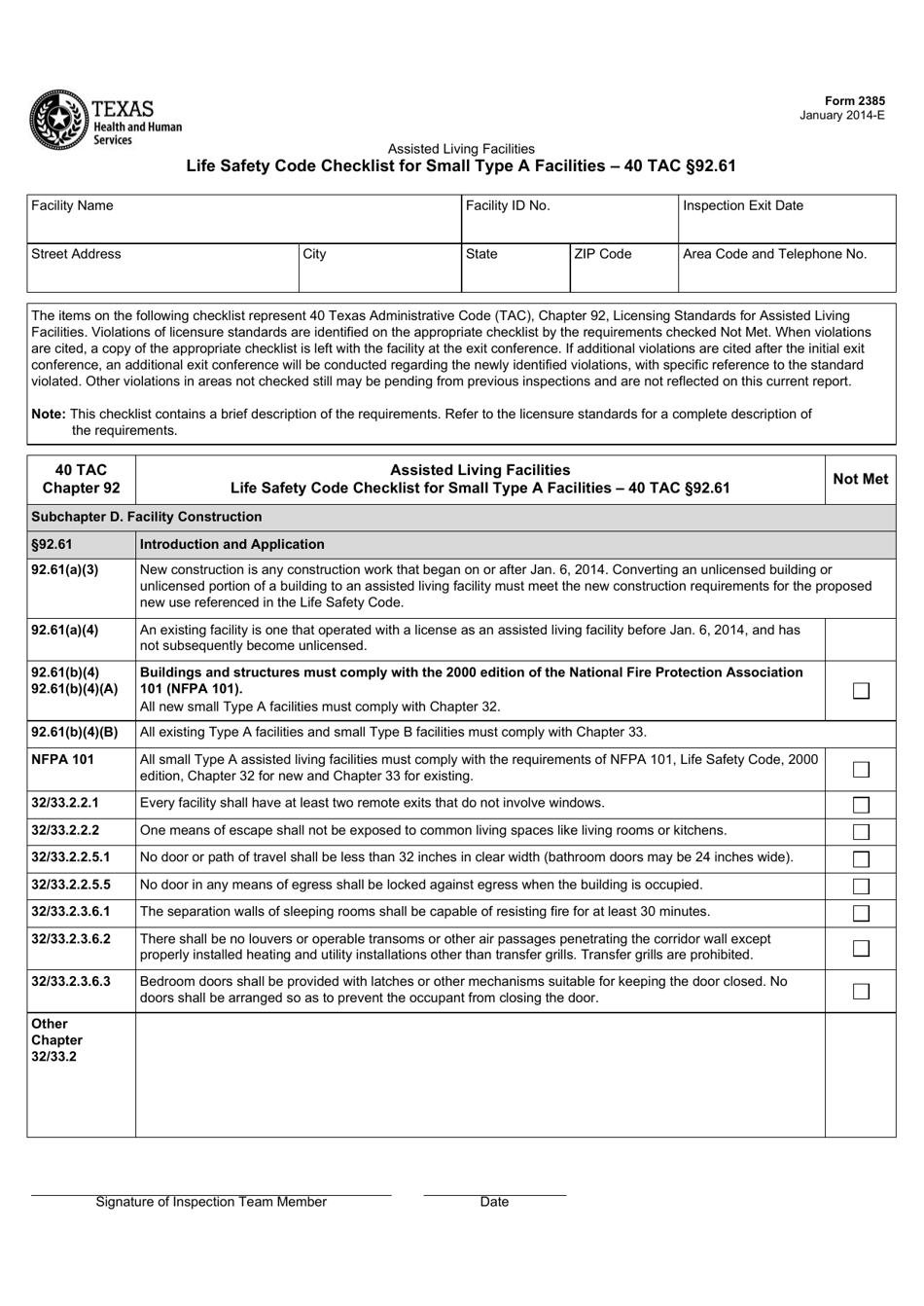 Form 2385 - Fill Out, Sign Online and Download Fillable PDF, Texas ...