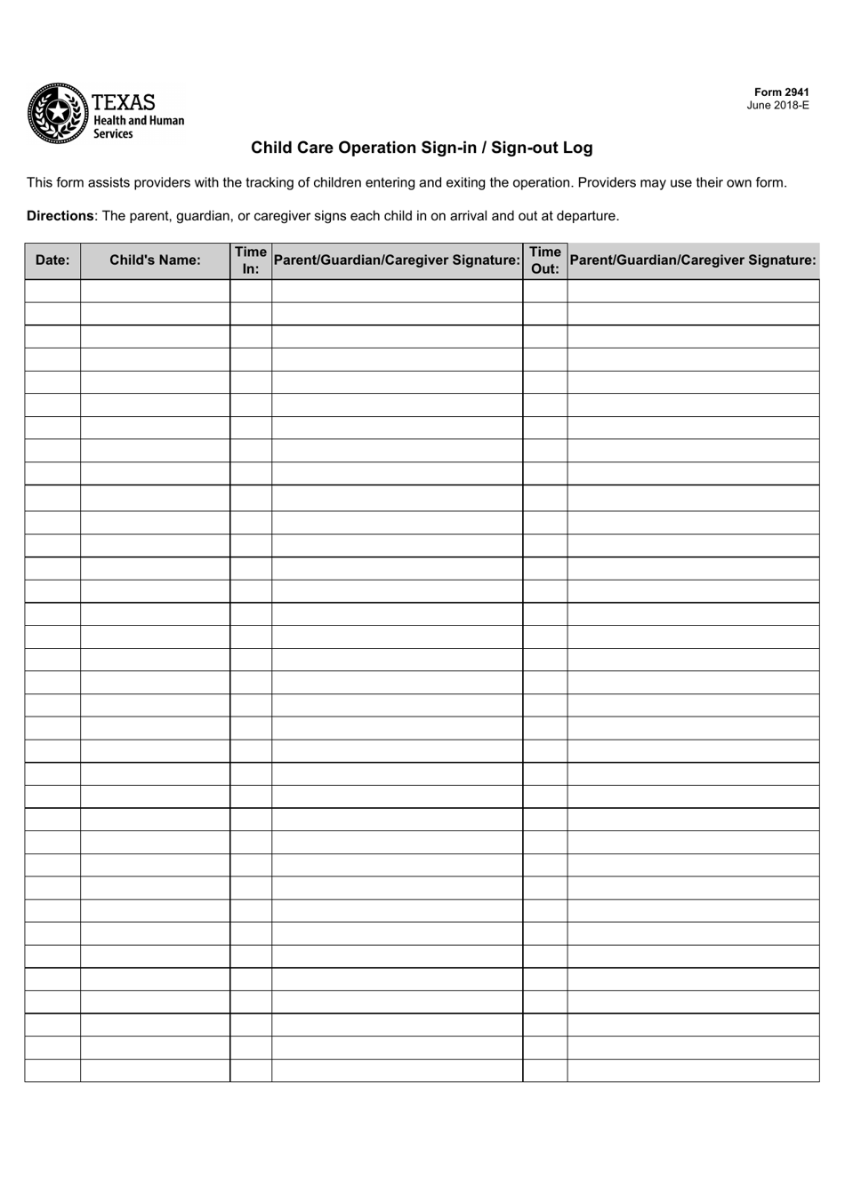 Form 2941 Fill Out Sign Online And Download Fillable Pdf Texas Templateroller