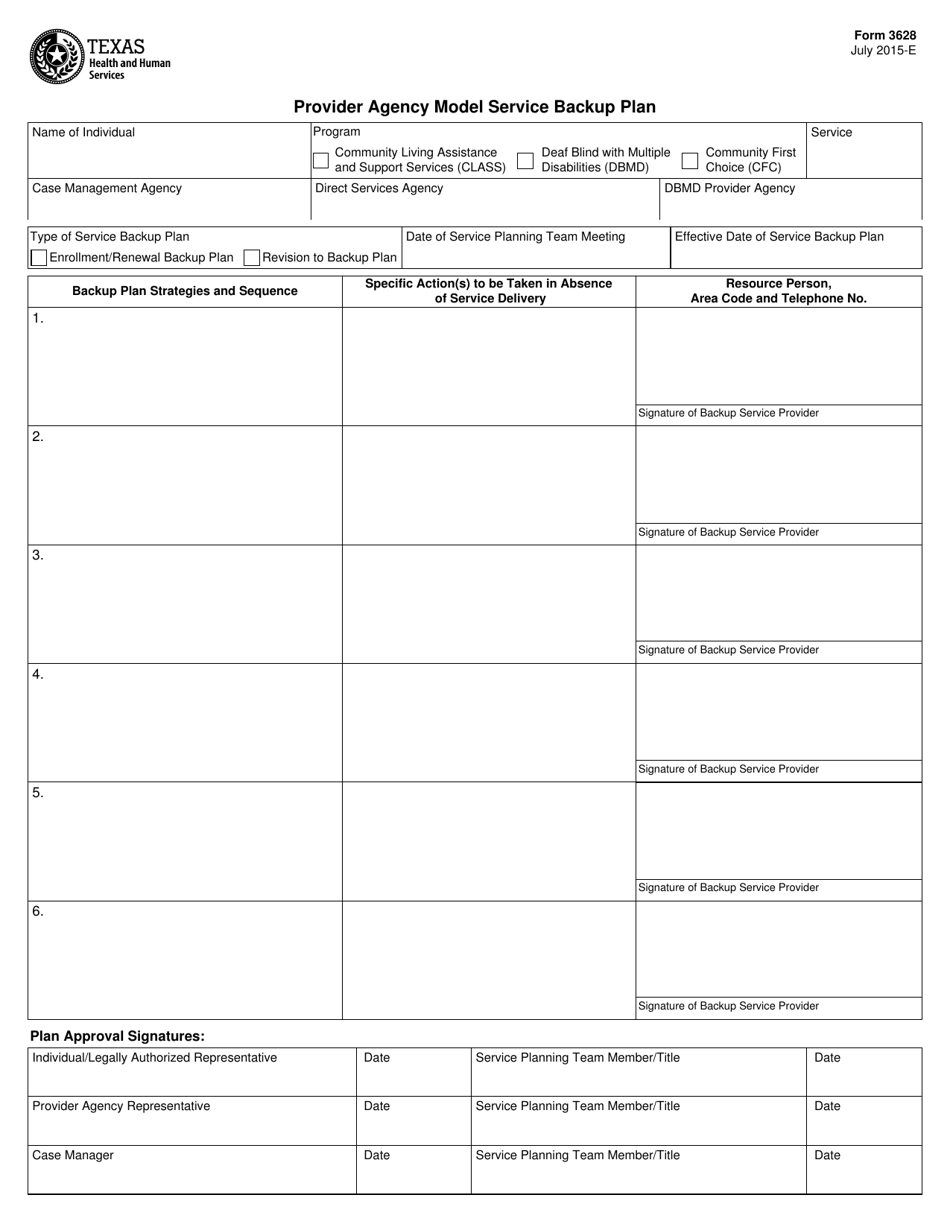 Form 3628 - Fill Out, Sign Online and Download Fillable PDF, Texas ...