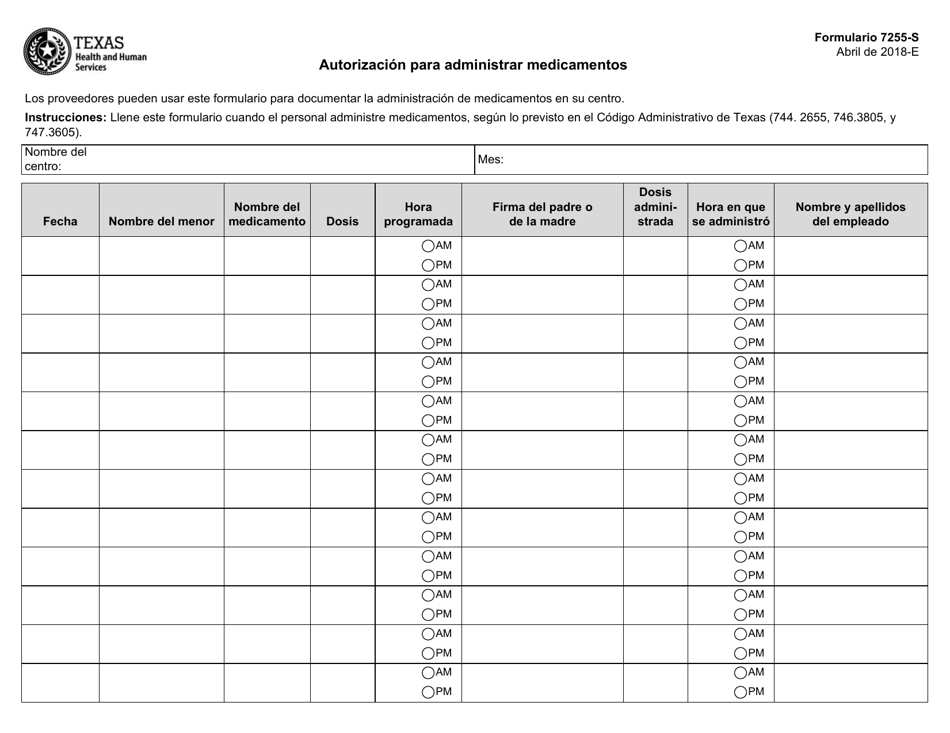 Formulario 7255-S - Fill Out, Sign Online and Download Fillable PDF ...