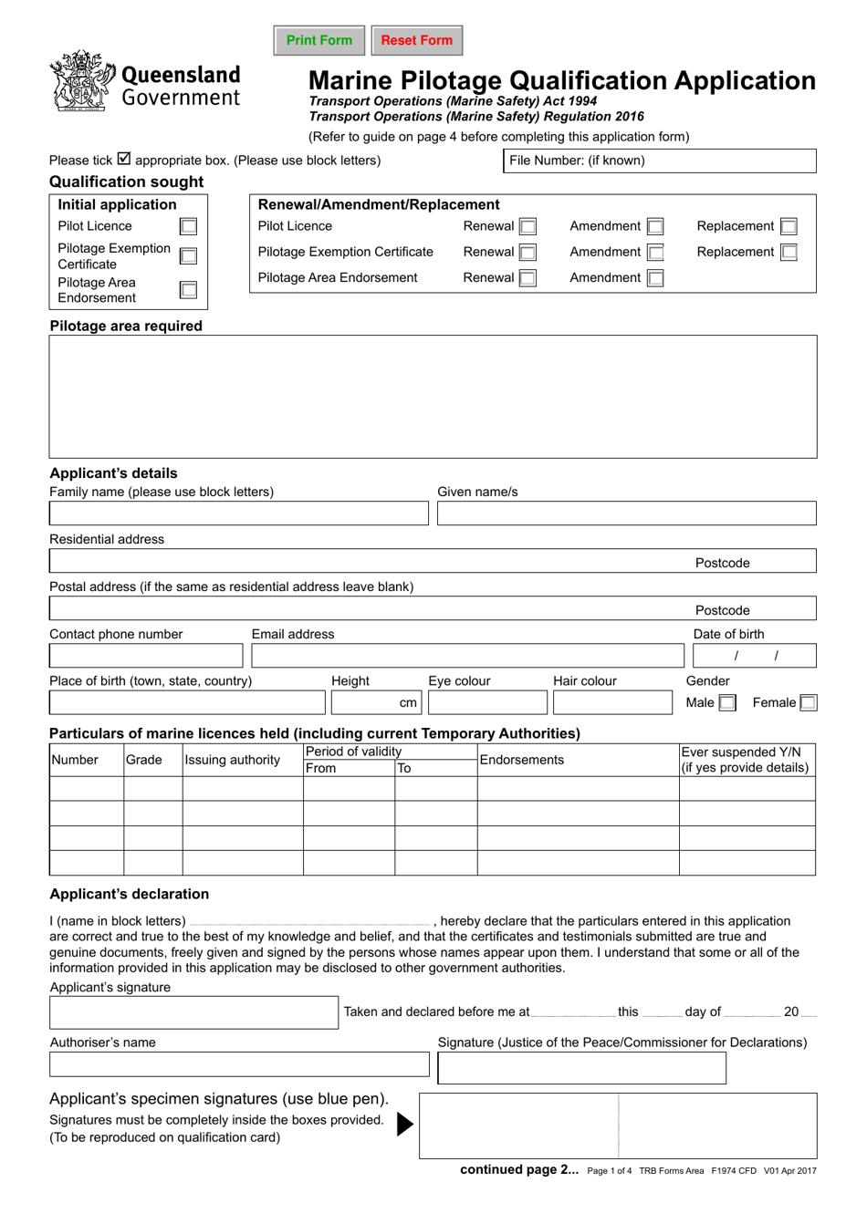 Form F1974 - Fill Out, Sign Online and Download Fillable PDF ...