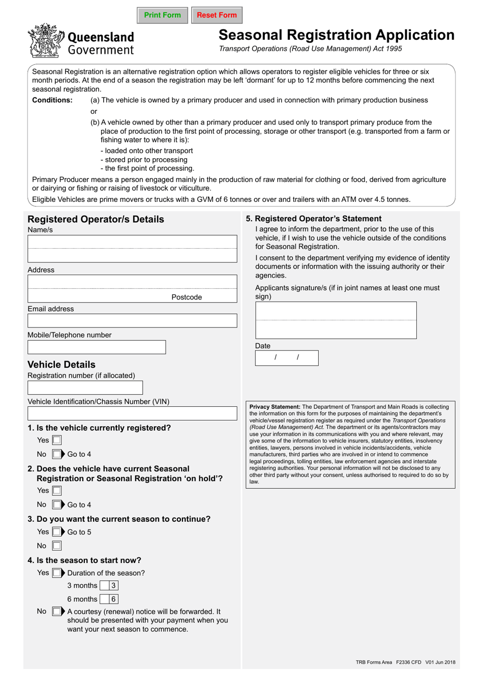 Form F2336 - Fill Out, Sign Online and Download Fillable PDF, Queensland Australia | Templateroller