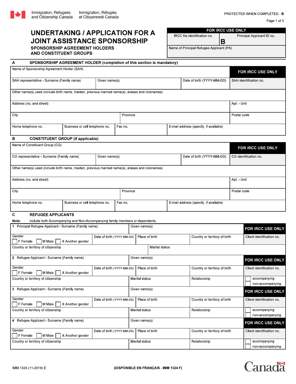 Form IMM1324 - Fill Out, Sign Online and Download Fillable PDF, Canada ...