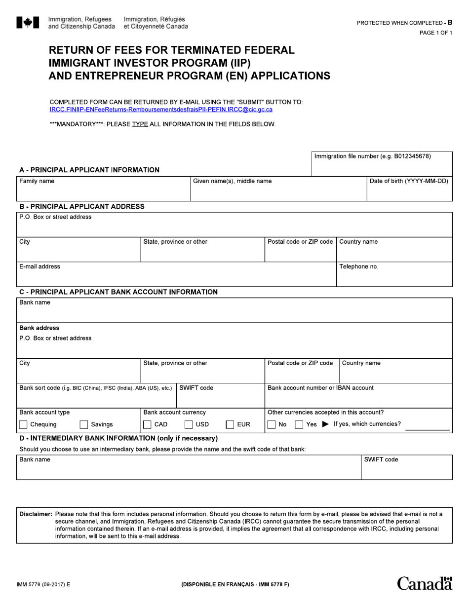 Form IMM5778 - Fill Out, Sign Online and Download Fillable PDF, Canada ...