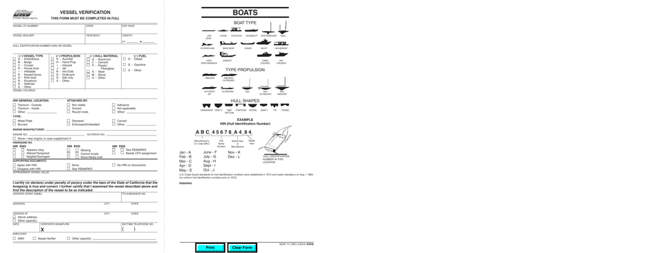 Form BOAT111 - Fill Out, Sign Online and Download Fillable PDF ...
