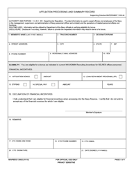NAVPERS Form 1300/2 Download Fillable PDF or Fill Online Affiliation ...