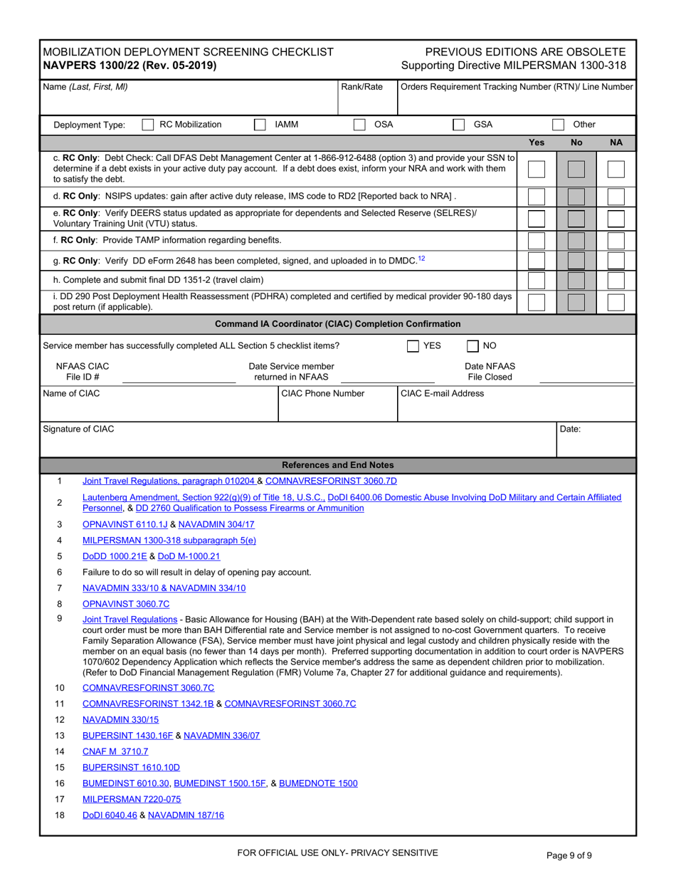 NAVPERS Form 1300/22 - Fill Out, Sign Online and Download Fillable PDF ... NAVPERS Form 1300/22 - Fill Out, Sign Online and Download Fillable PDF ...