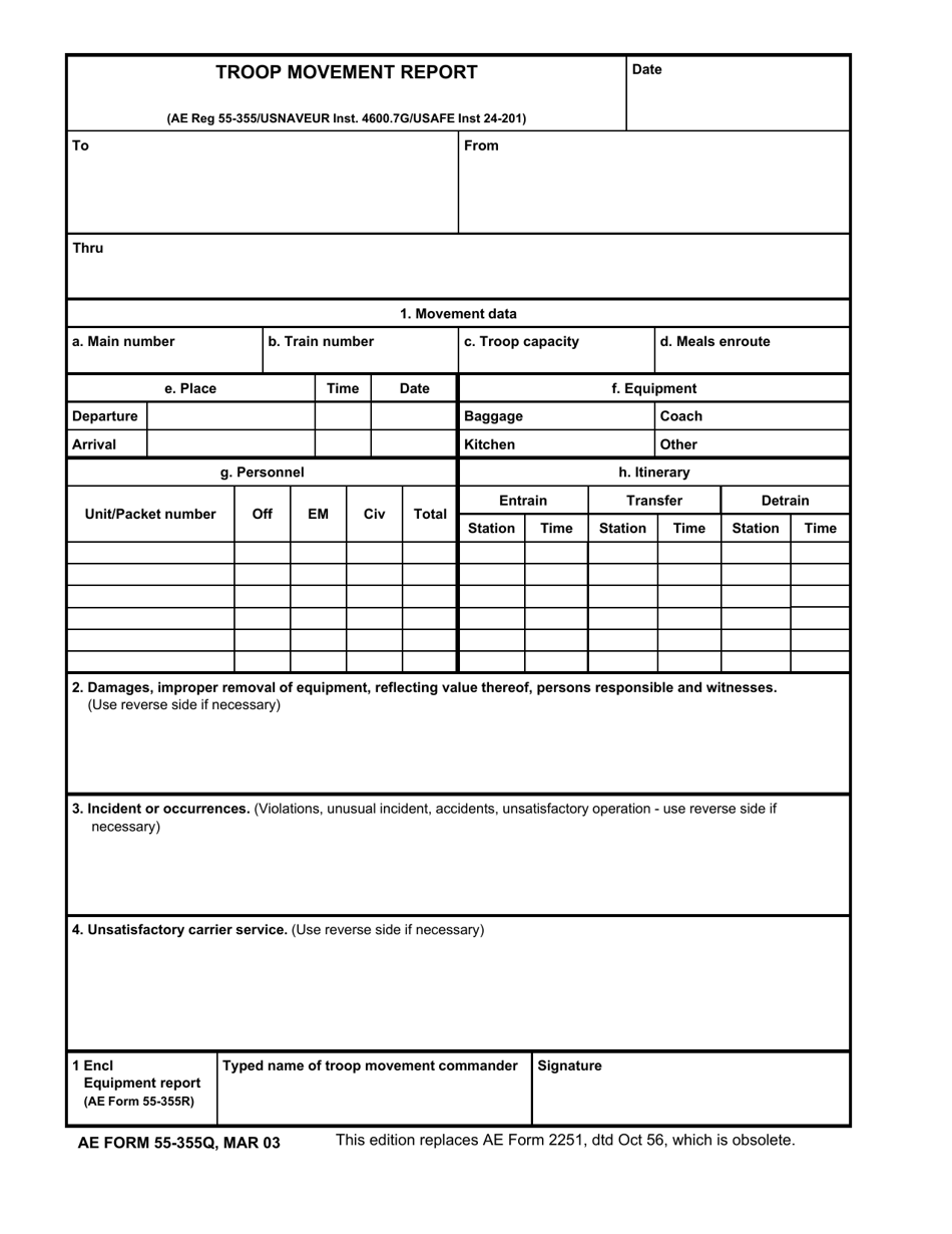 AE Form 55-355Q - Fill Out, Sign Online and Download Fillable PDF ...