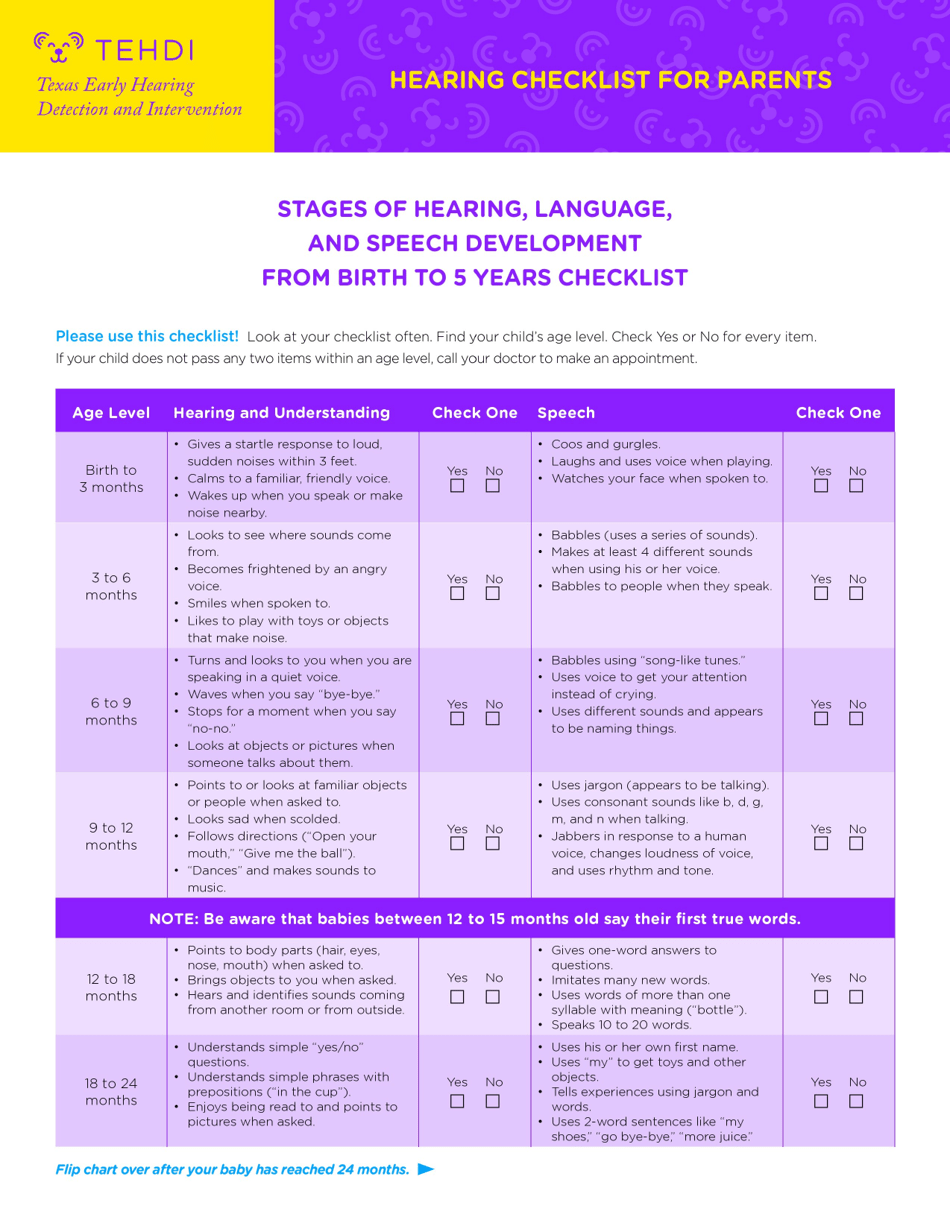 Texas Hearing Checklist for Parents - Fill Out, Sign Online and ...