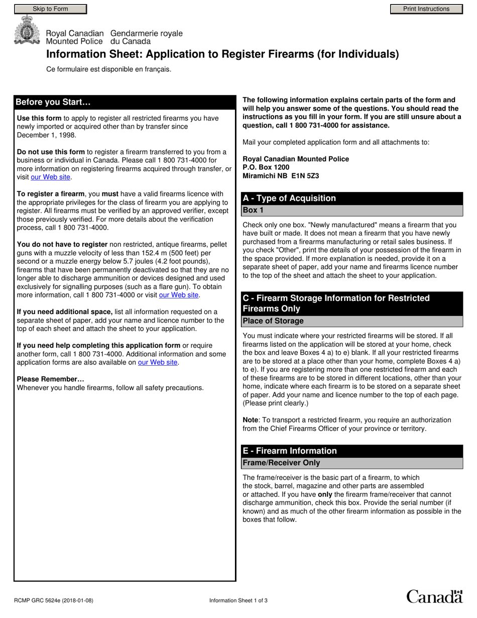 Form RCMP GRC5624 Fill Out Sign Online And Download Fillable PDF