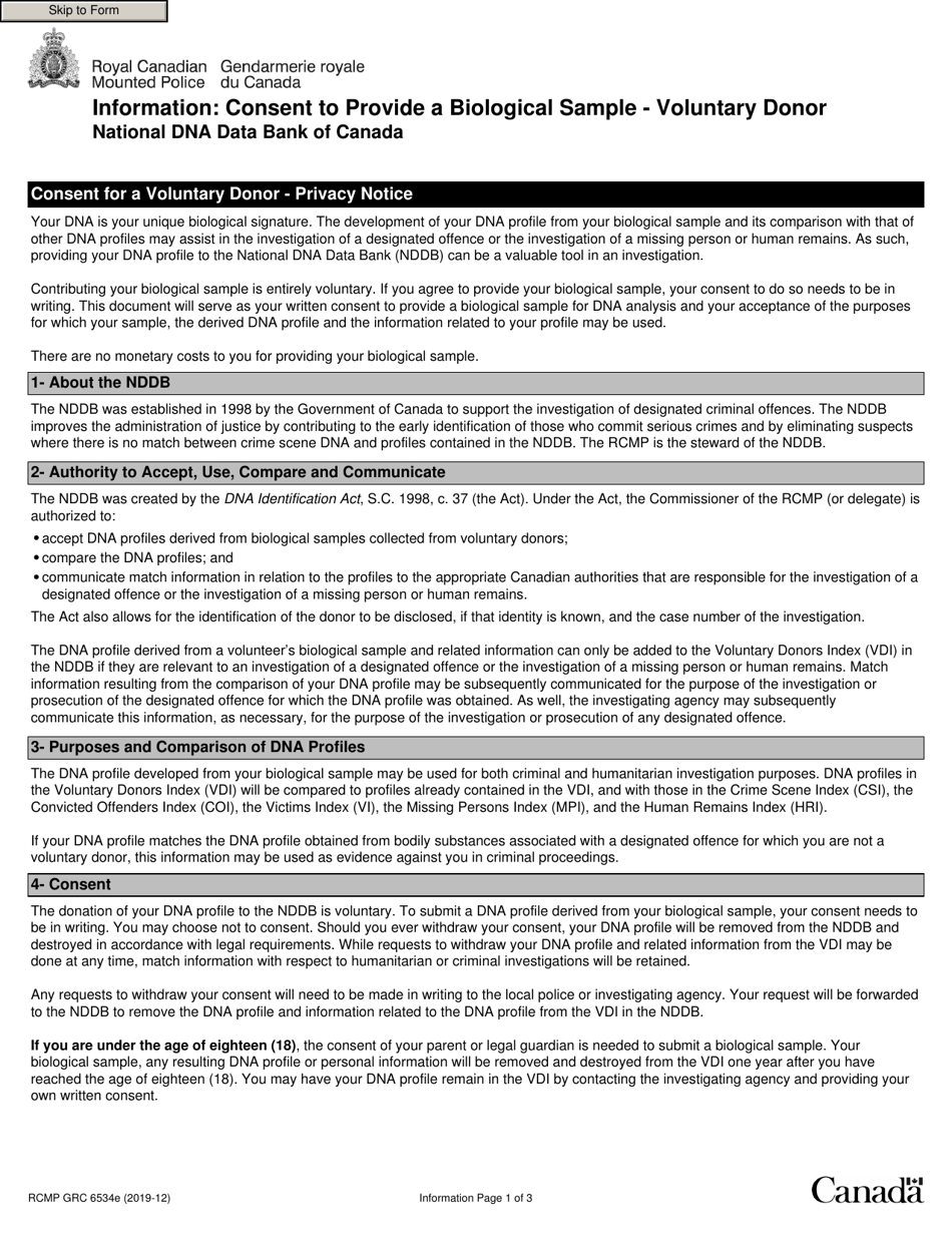 Form RCMP GRC6534E - Fill Out, Sign Online and Download Fillable PDF ...