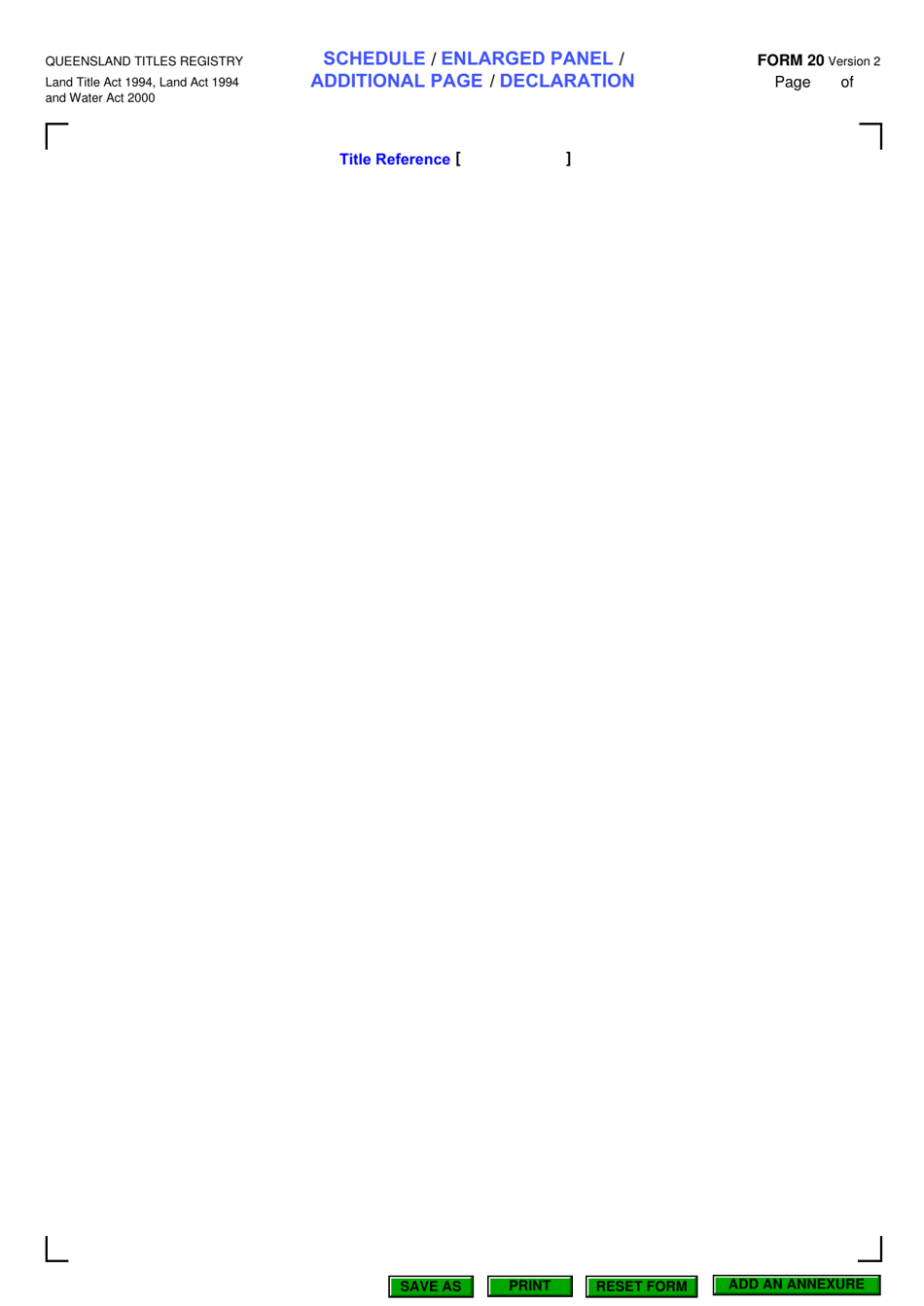 Form 20 - Fill Out, Sign Online and Download Fillable PDF, Queensland ...