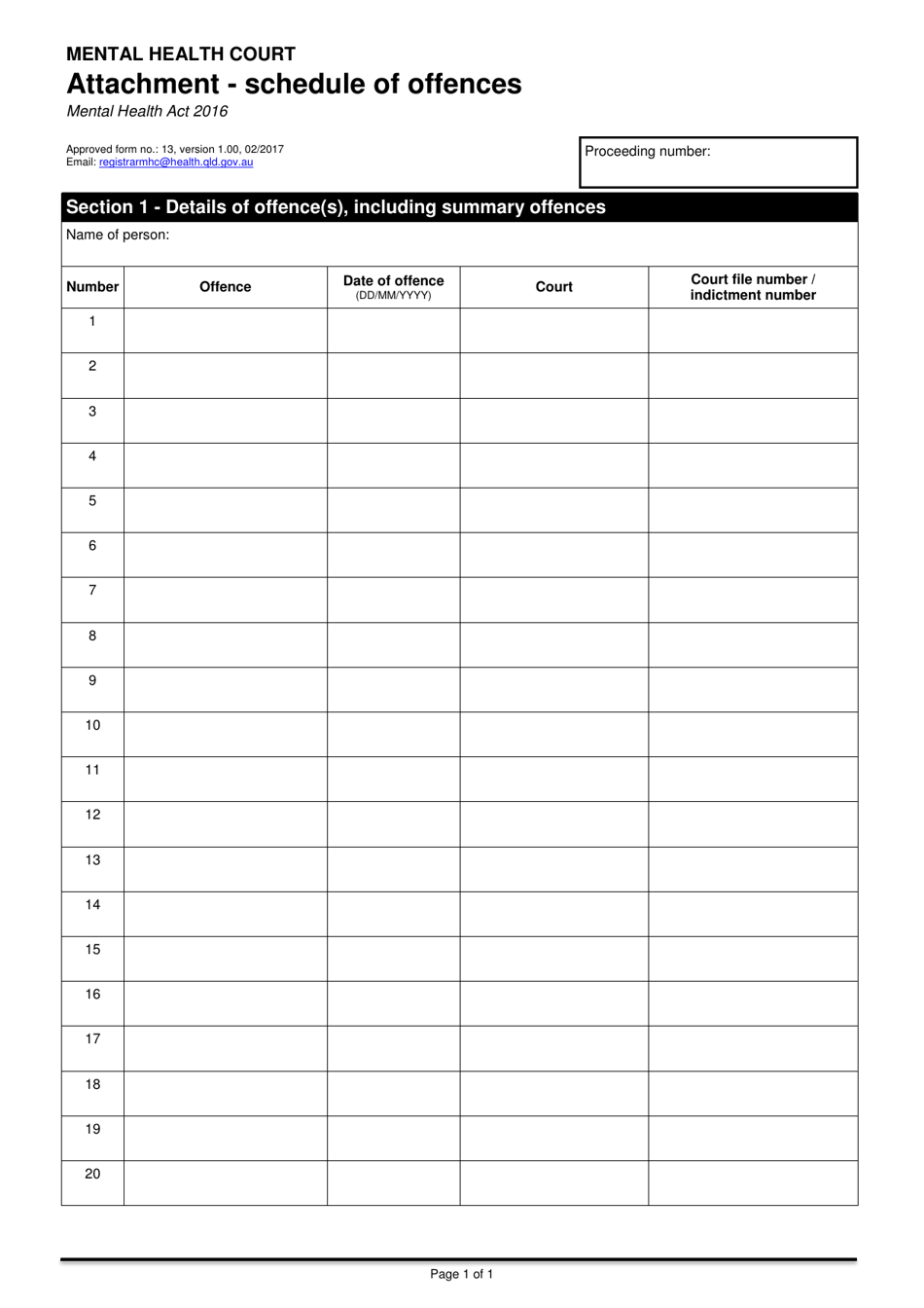 Form 13 - Fill Out, Sign Online and Download Printable PDF, Queensland ...