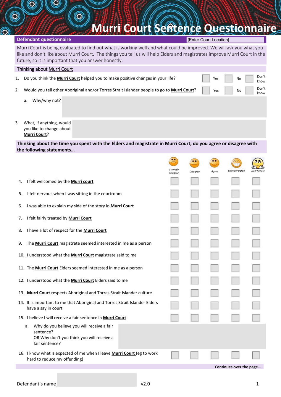 Queensland Australia Defendant's Sentence Questionnaire - Fill Out ...