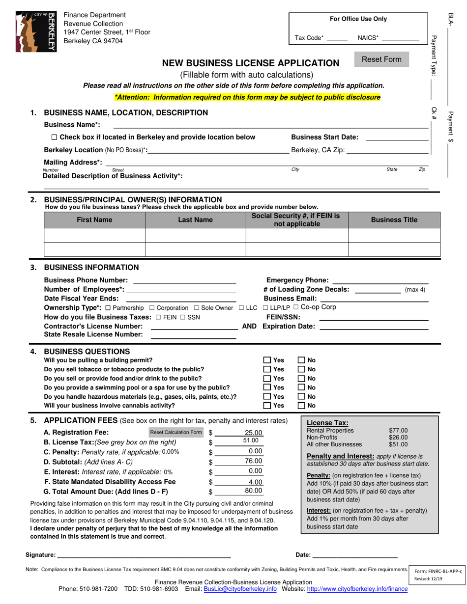Form FINRC-BL-APP-C - Fill Out, Sign Online and Download Fillable PDF ...