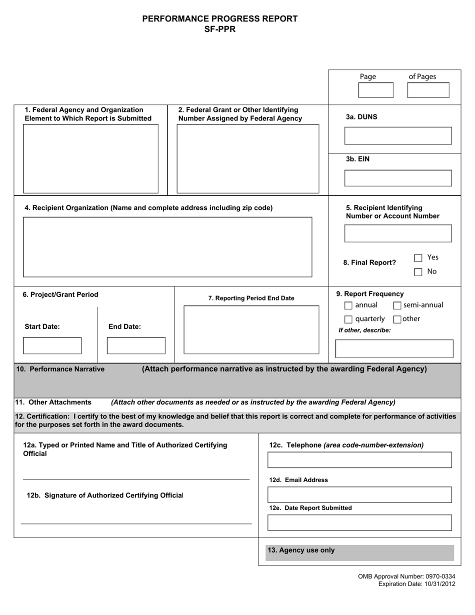 Form SF-PPR - Fill Out, Sign Online and Download Fillable PDF ...