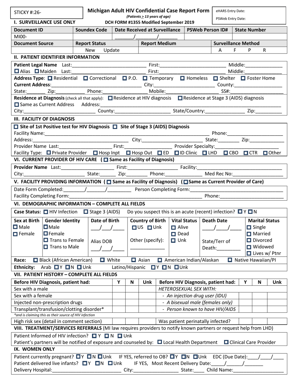 Form DCH-1355 - Fill Out, Sign Online and Download Printable PDF ...