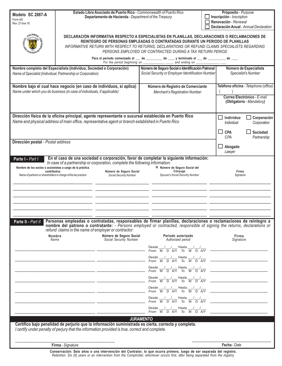 Form SC2887-A (AS) - Fill Out, Sign Online and Download Printable PDF ...
