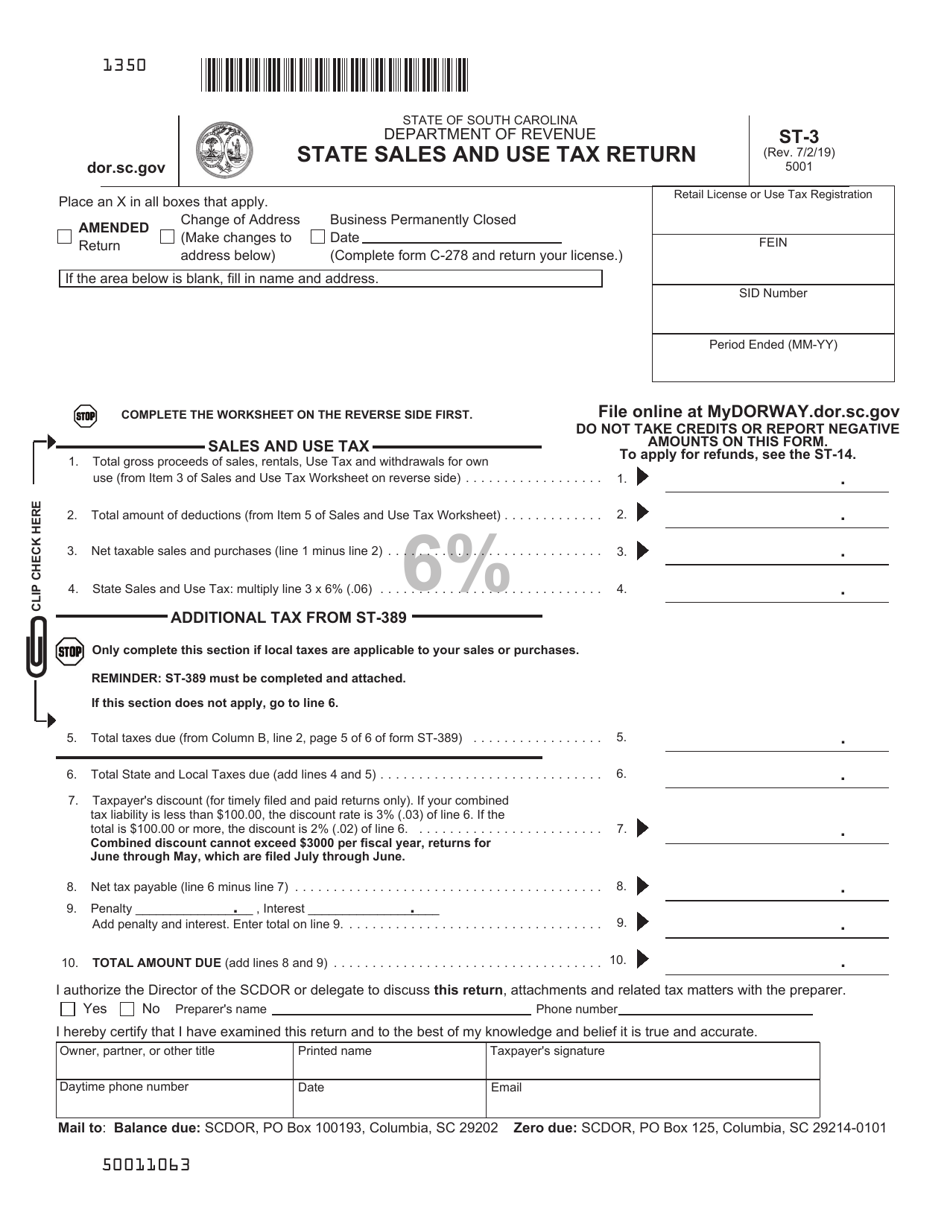 Form ST-3 Download Printable PDF or Fill Online State Sales and Use Tax ...