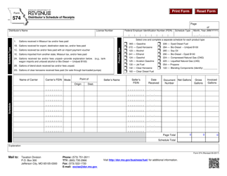 Form 574 - Fill Out, Sign Online and Download Fillable PDF, Missouri ...