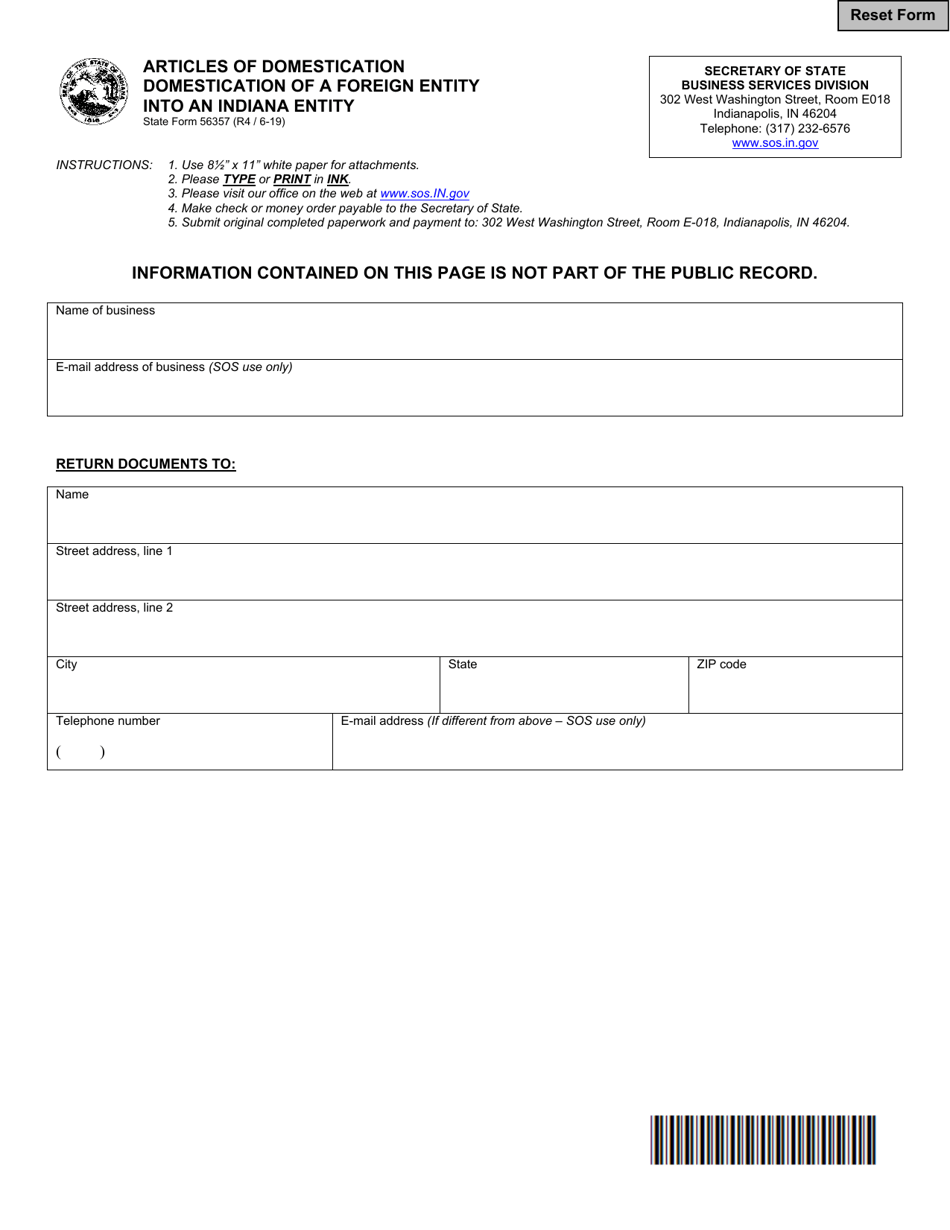 State Form 56357 - Fill Out, Sign Online and Download Fillable PDF ...