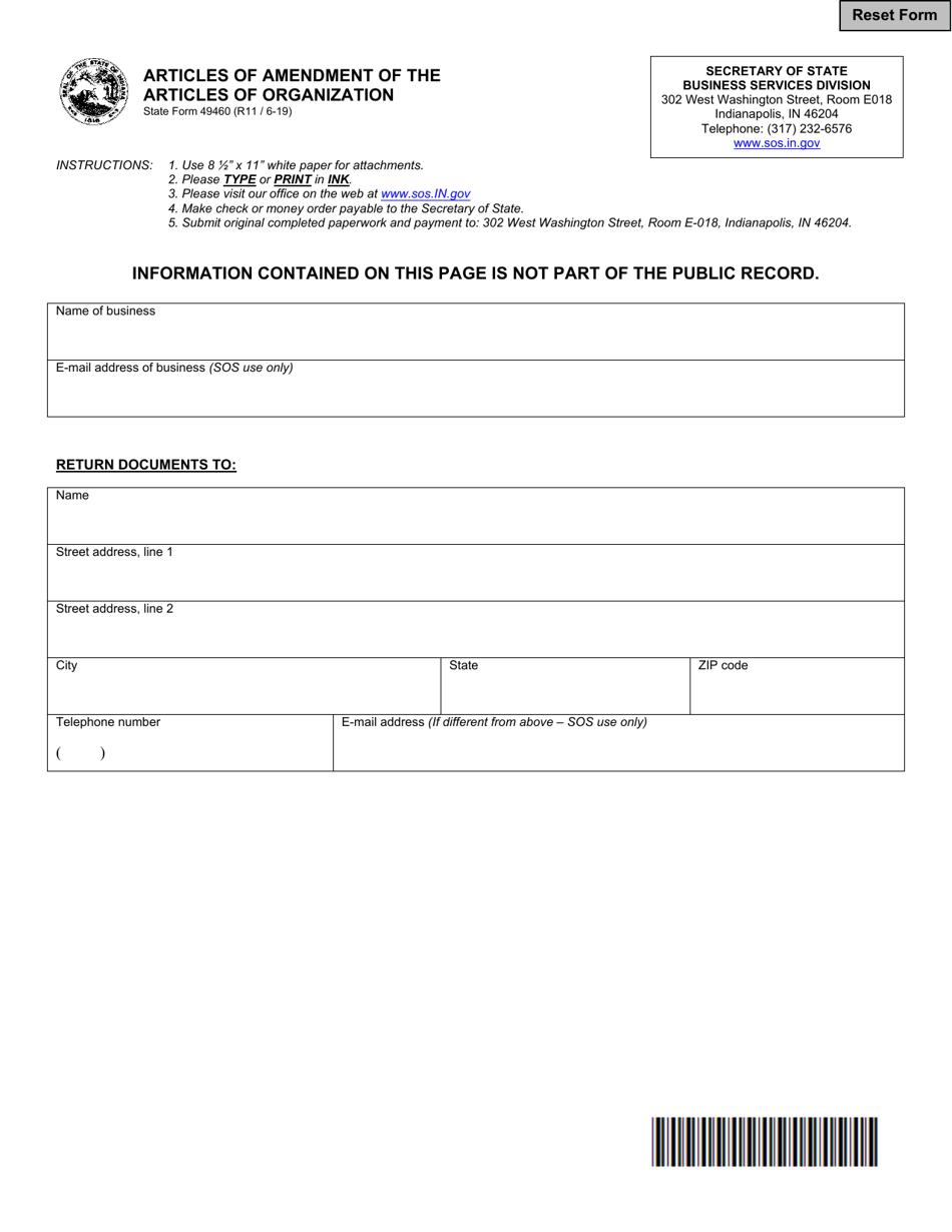 State Form 49460 - Fill Out, Sign Online and Download Fillable PDF ...