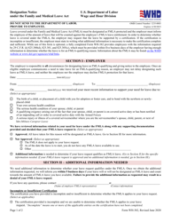 Form WH-382 Download Fillable PDF or Fill Online Fmla Designation ...