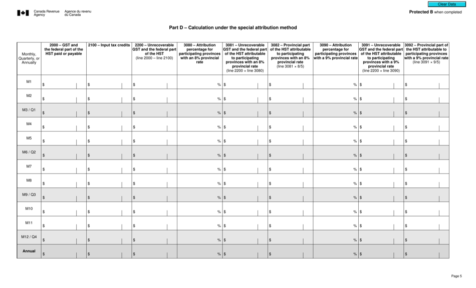 Form GST494 - Fill Out, Sign Online and Download Fillable PDF, Canada ...