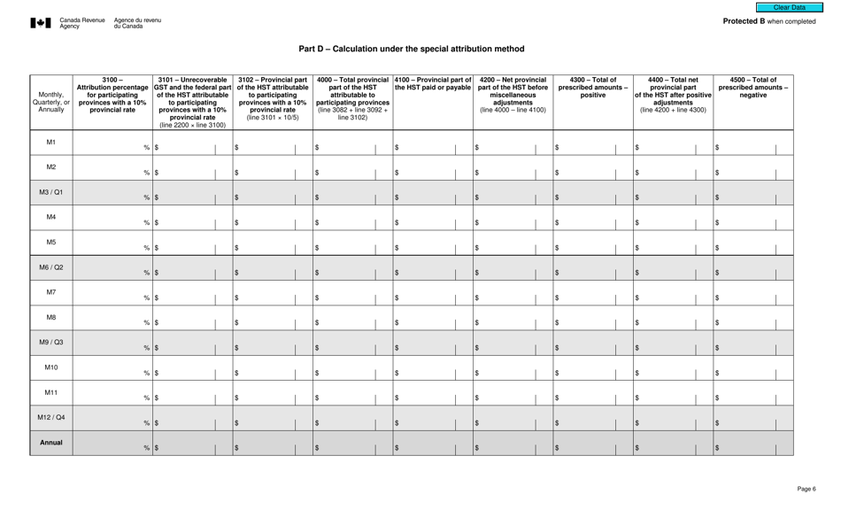 Form GST494 - Fill Out, Sign Online and Download Fillable PDF, Canada ...