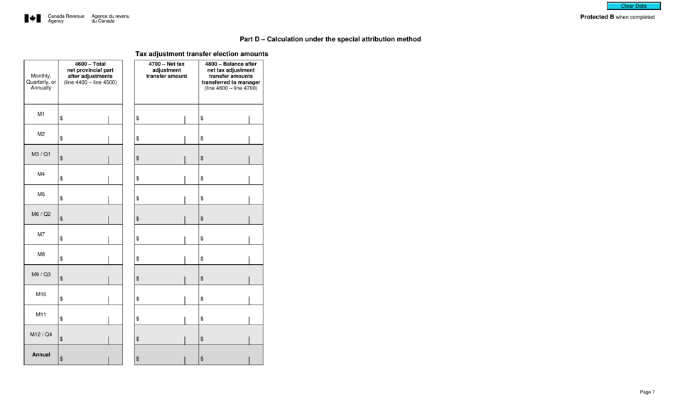 Form GST494 - Fill Out, Sign Online and Download Fillable PDF, Canada ...