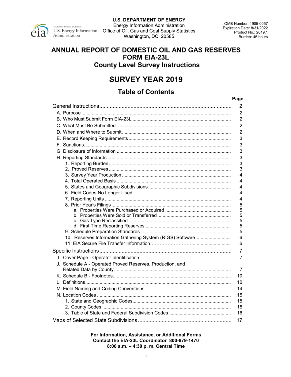 Download Instructions for Form EIA-23L Annual Report of Domestic Oil ...