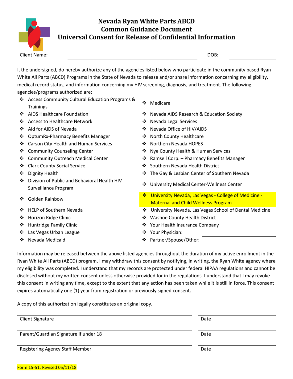 Form 15-51 - Fill Out, Sign Online and Download Fillable PDF, Nevada ...