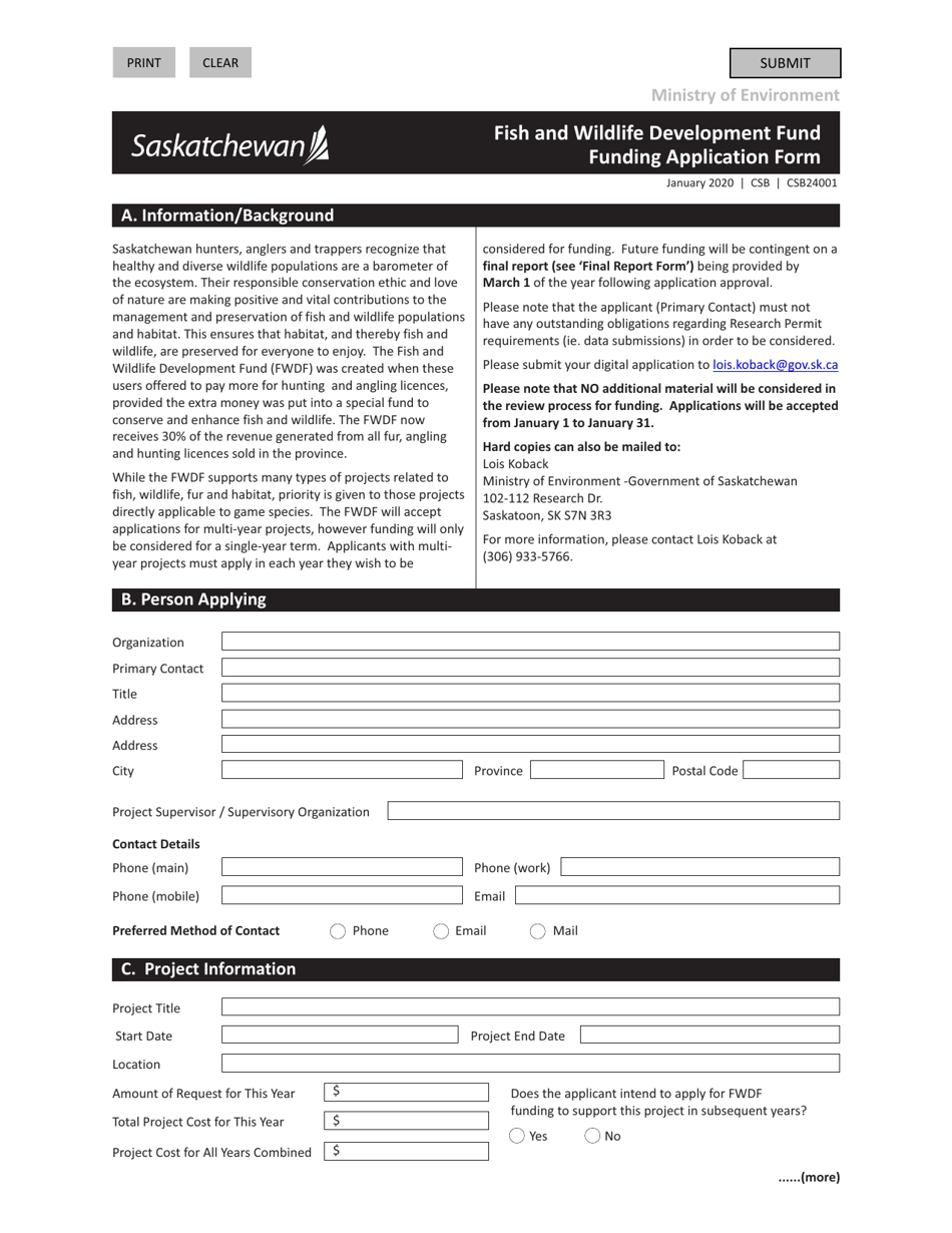 Form CSB24001 - Fill Out, Sign Online and Download Fillable PDF ...