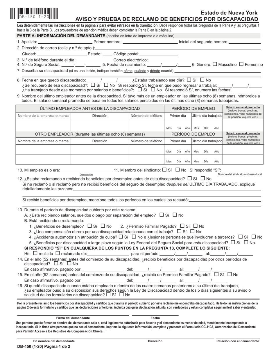 Formulario DB-450S - Fill Out, Sign Online and Download Fillable PDF ...