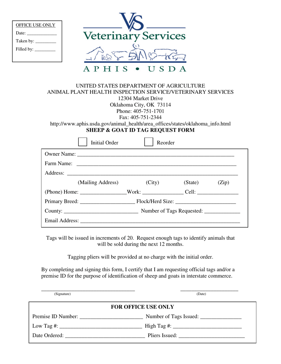Sheep Goat Id Tag Request Form Fill Out Sign Online And Download Sheep Goat Id Tag Request Form Fill Out Sign Online And Download