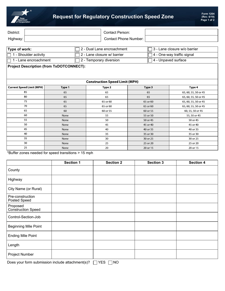 Form 1204 - Fill Out, Sign Online and Download Fillable PDF, Texas ...