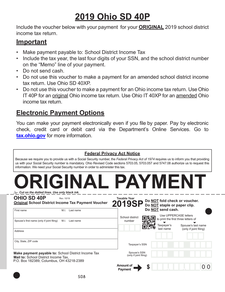 Form SD40P - 2019 - Fill Out, Sign Online and Download Fillable PDF ...