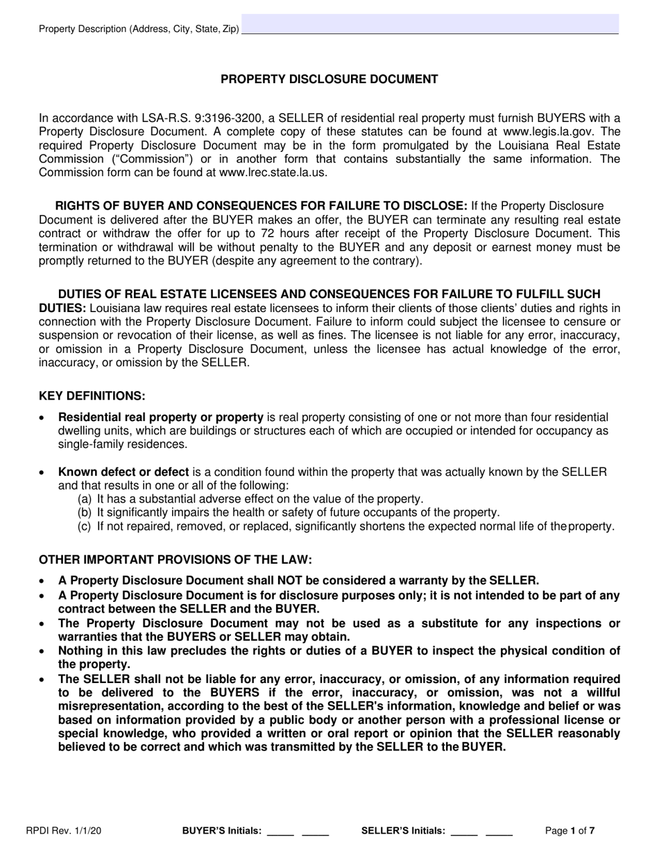 Louisiana Property Disclosure Exemption Form Download Fillable PDF louisiana-property-disclosure-exemption-form-download-fillable-pdf